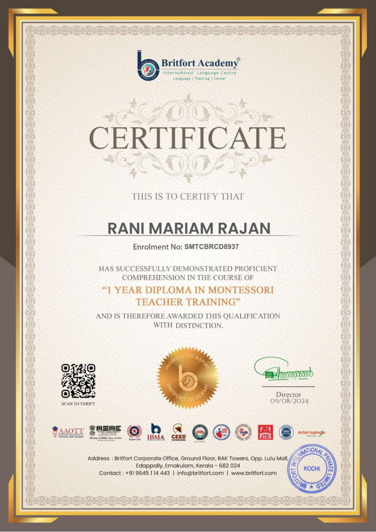 Rani Mariam Rajan | Student Portal | Britfort Academy